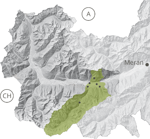 Ferienorte in der Ferienregion Latsch-Martelltal in Südtirol